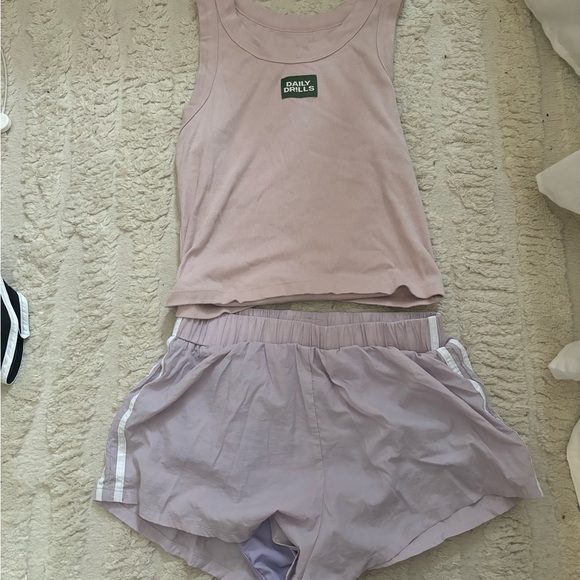 Daily Drills | Tops | Daily Drills Light Pink Activewear Set | Poshmark